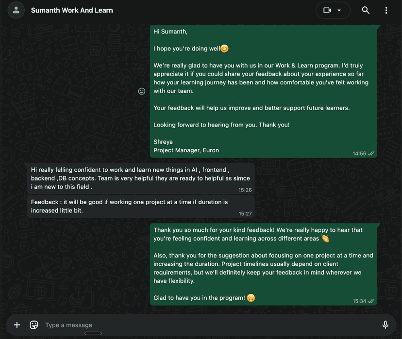 Euron Work & Learn | Get Real Experience with Real People and Real Projects